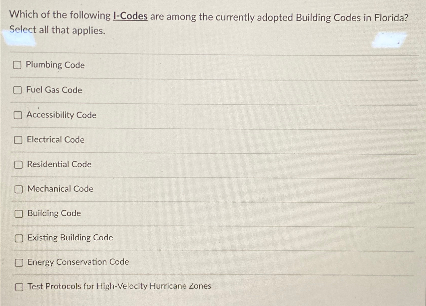 Solved Which of the following I-Codes are among the | Chegg.com