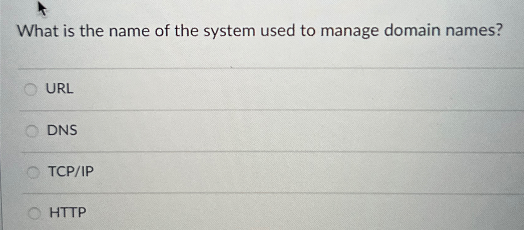 Solved What is the name of the system used to manage domain | Chegg.com