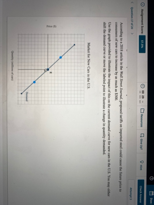 Solved Due: Assignment Score: 57.5% 00 29 - NEC Resources | Chegg.com