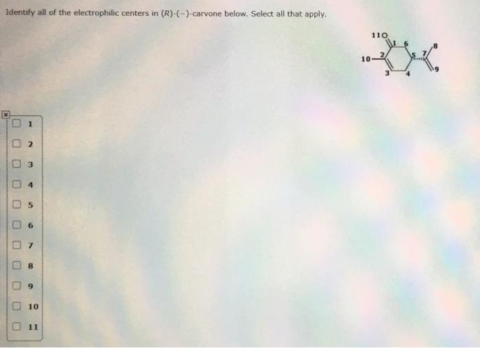 Solved Identify all of the electrophilic centers in | Chegg.com