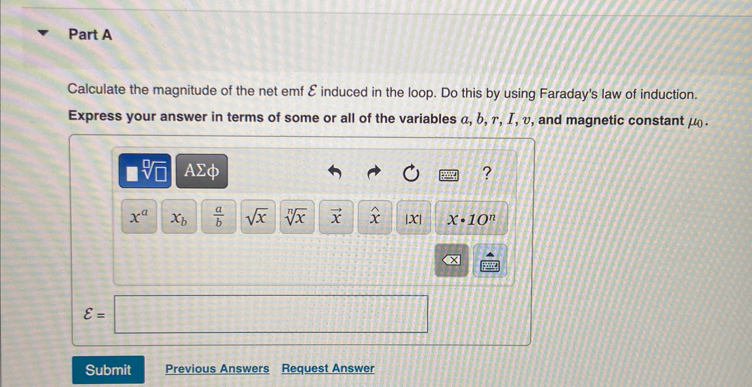 Solved Part ACalculate the magnitude of the net emf E | Chegg.com