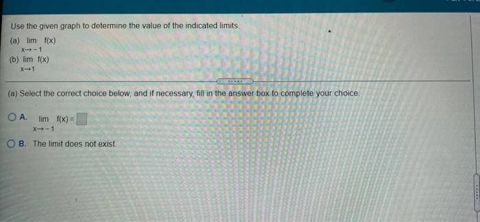 Solved Use the given graph to determine the value of the | Chegg.com
