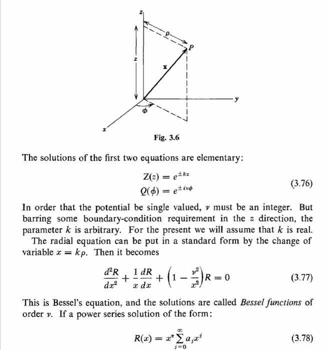 3.6 Laplace's Equation in Cylindrical Coordinates; | Chegg.com