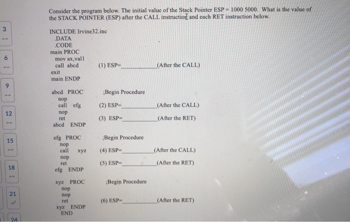 Solved Consider The Program Below The Initial Value Of The 3678