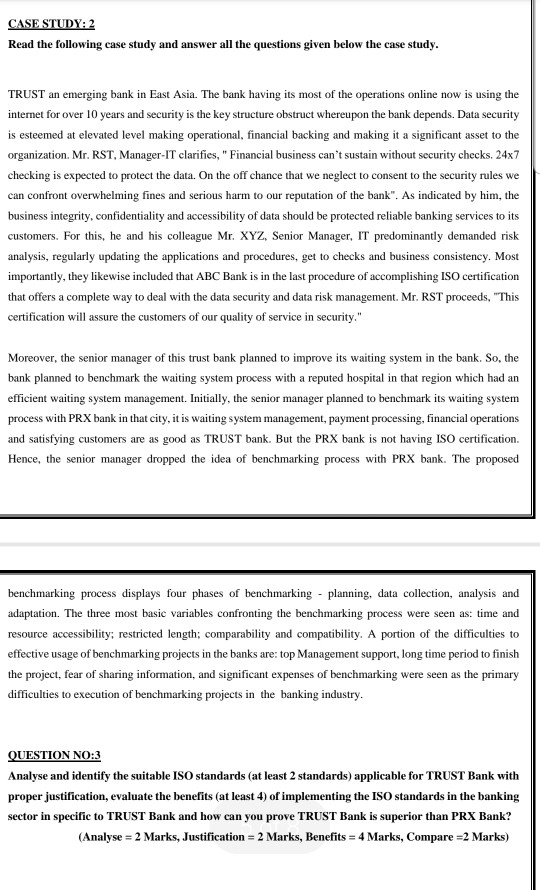 Solved CASE STUDY: 2 Read the following case study and | Chegg.com