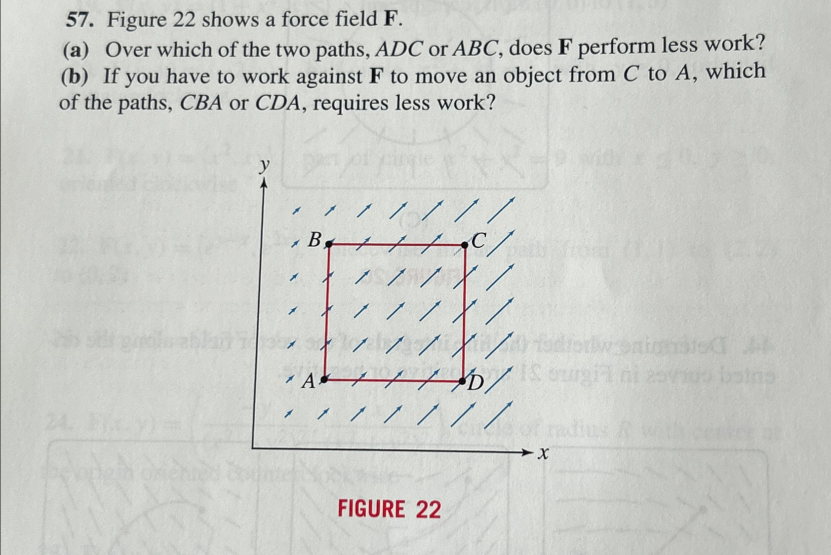 Solved Figure 22 ﻿shows a force field F.(a) ﻿Over which of | Chegg.com