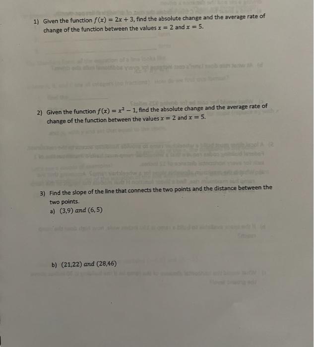 Solved 1) Given the function f(x)=2x+3, find the absolute | Chegg.com