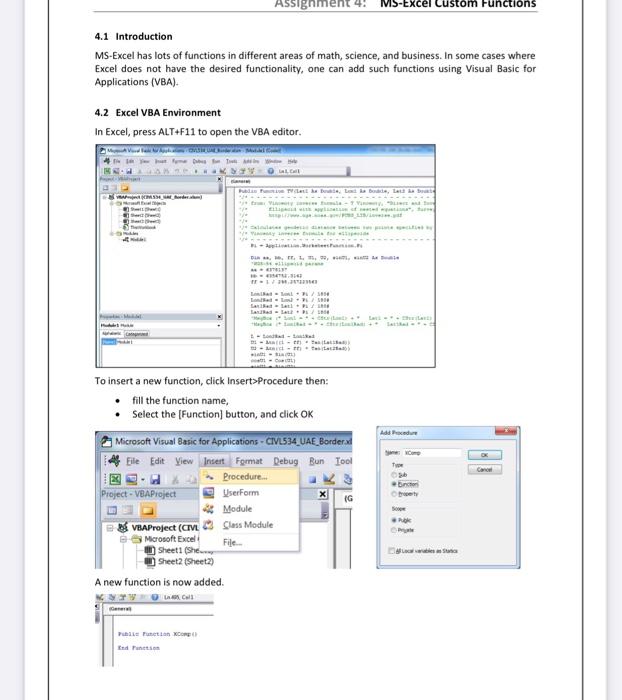 Solved Ms Excel Functions 41 Introduction Ms Excel Has Lots