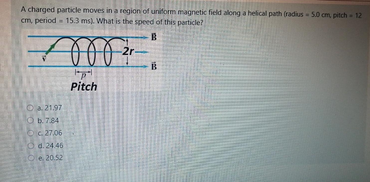 Solved A charged particle moves in a region of uniform | Chegg.com