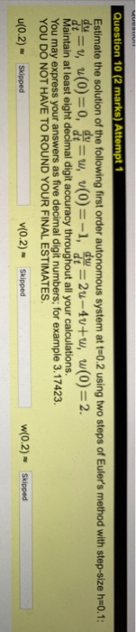 Solved Question 13 (3 marks) Attempt 1 An autonomous system | Chegg.com