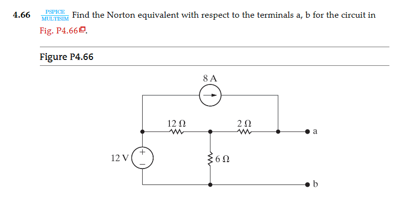 Solved Find the Norton equivalent with respect to the | Chegg.com