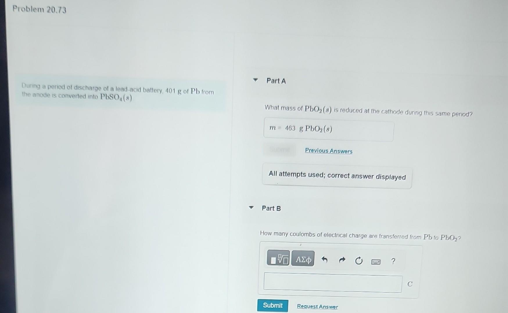 Solved Part B: How many coulombs of electrical charge are | Chegg.com