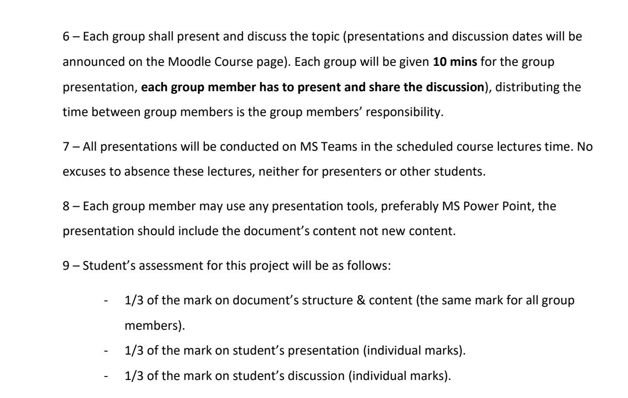 Solved 1 - Each group assigned a topic from the projects' | Chegg.com