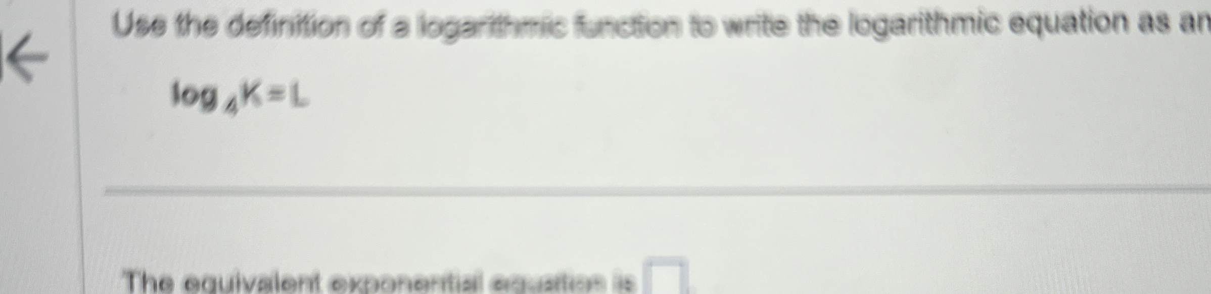 Solved Use the definition of a logarithmic function to write | Chegg.com