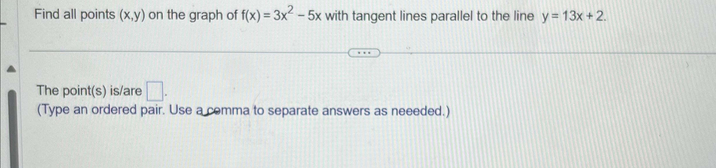 Solved Find all points (x,y) ﻿on the graph of f(x)=3x2-5x | Chegg.com