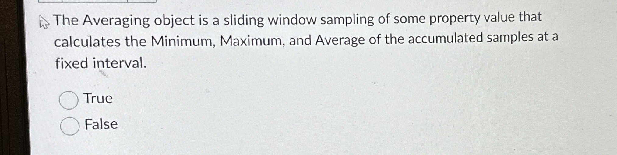 Solved The Averaging object is a sliding window sampling of | Chegg.com