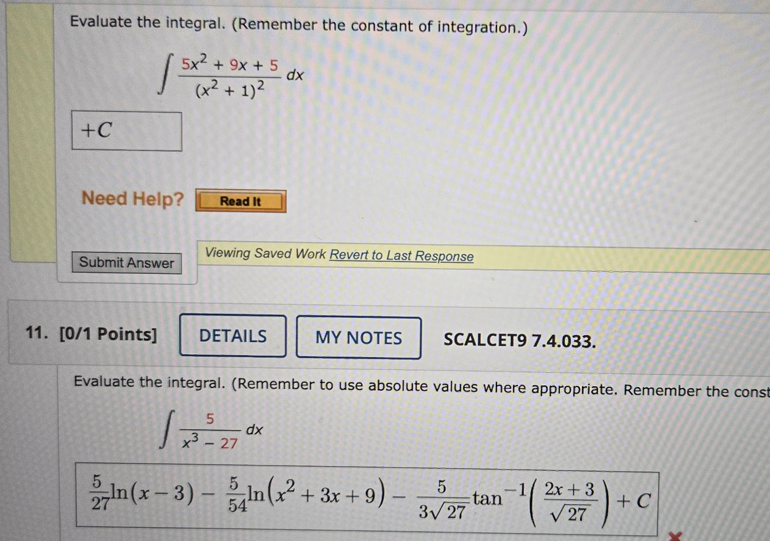 Solved 10.Evaluate the integral. (Remember the constant of | Chegg.com