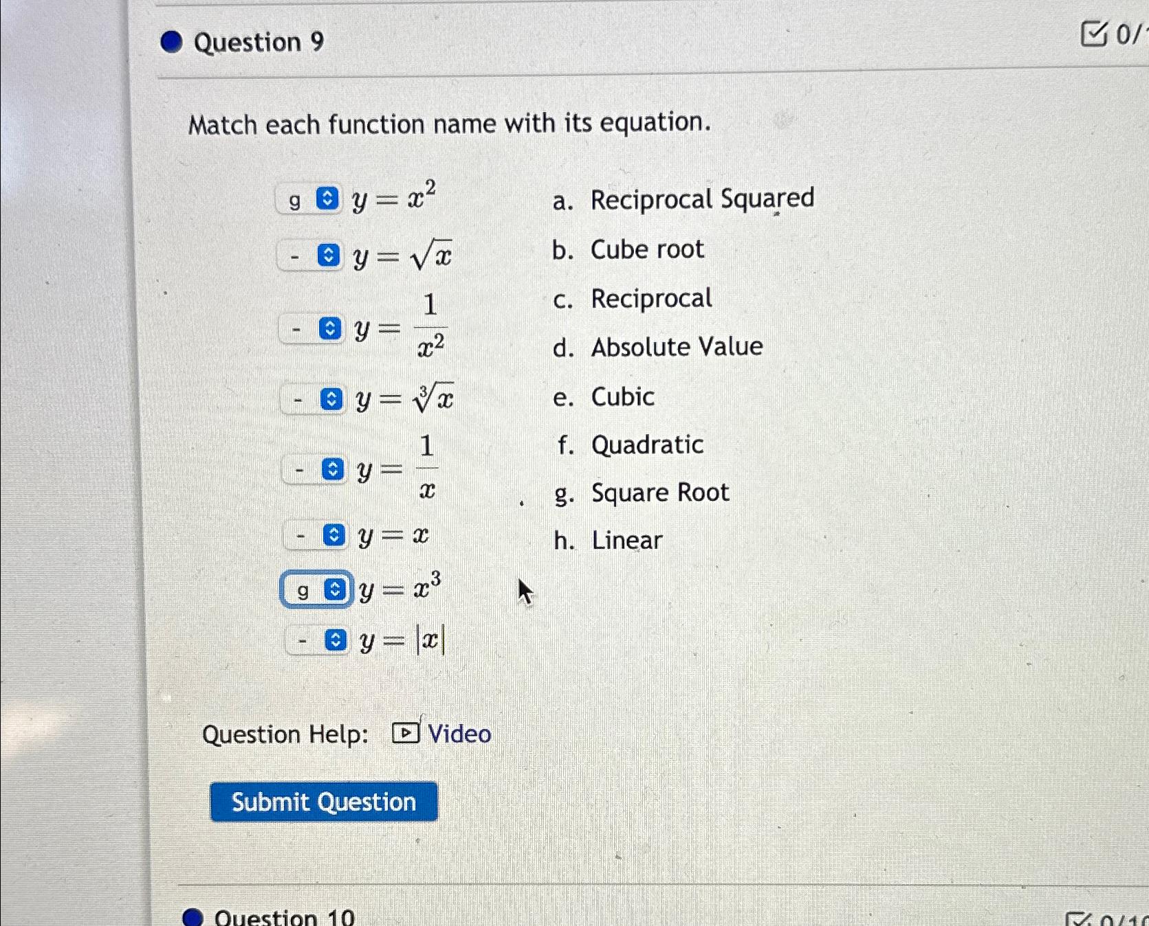 Solved Question 90?Match each function name with its | Chegg.com