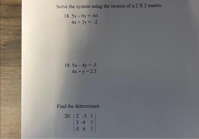 Solved 18-20 please | Chegg.com