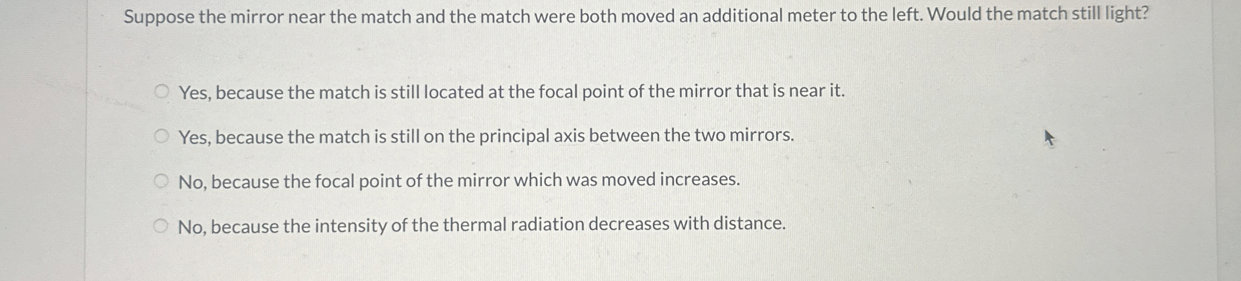 Solved Suppose the mirror near the match and the match were | Chegg.com