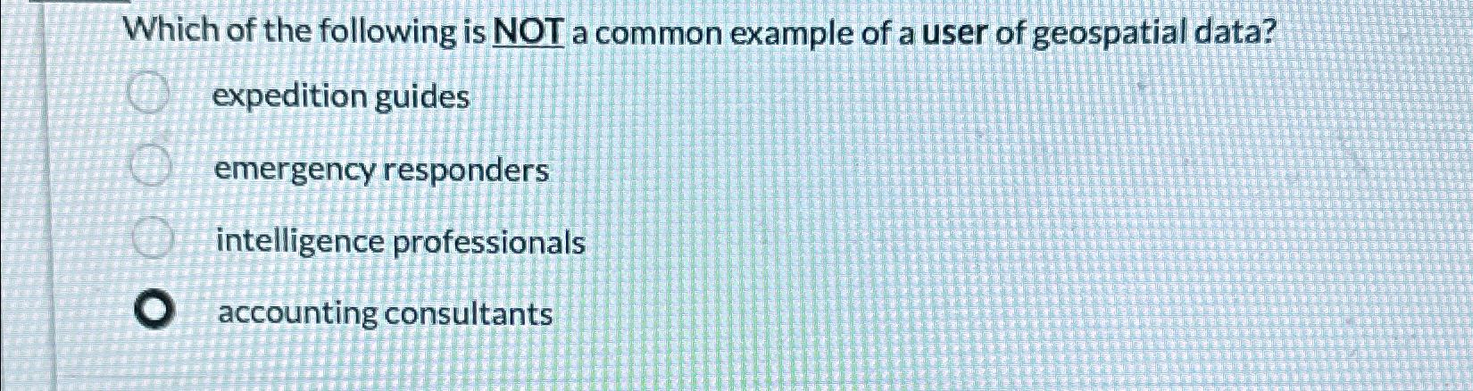 Solved Which of the following is NOT a common example of a | Chegg.com