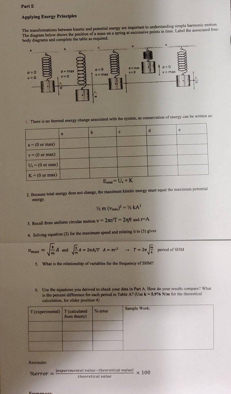 Solved Part E Applying Energy Principles The transformations | Chegg.com