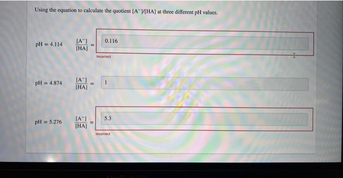 Solved Using the equation to calculate the quotient | Chegg.com