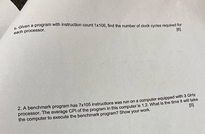 Solved VIII. Performance Evaluation 1. Consider three | Chegg.com