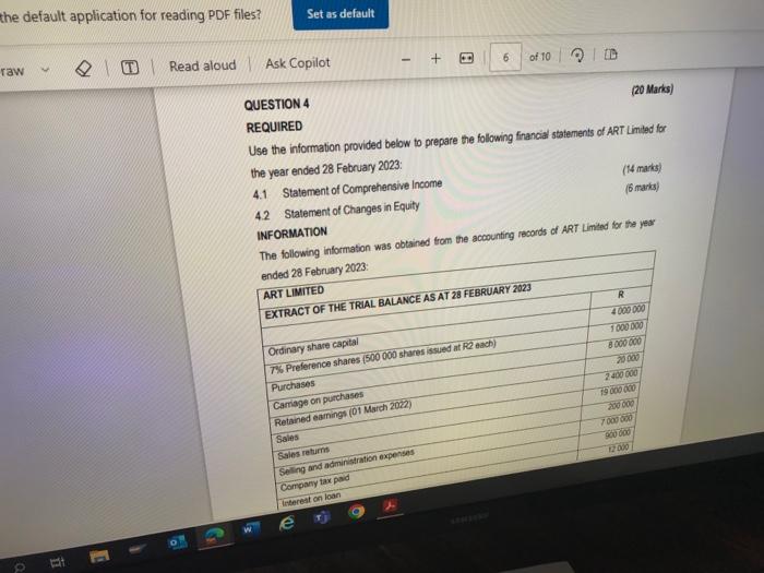 Solved tedge as the default application for reading PDF | Chegg.com
