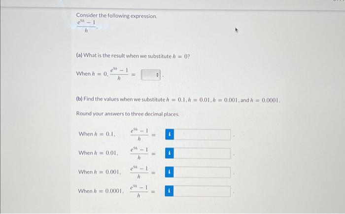 Solved Consider the following expression. he9h−1 (a) What is | Chegg.com