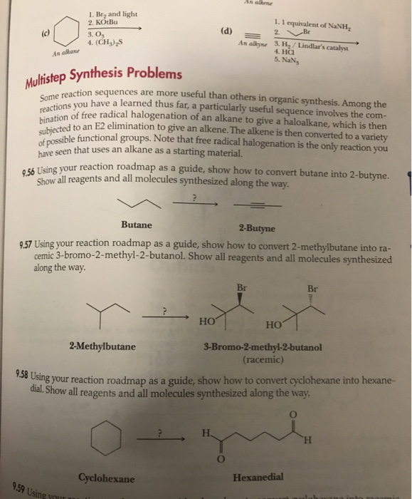 Solved Multistep Synthesis Problems Some reaction sequences | Chegg.com