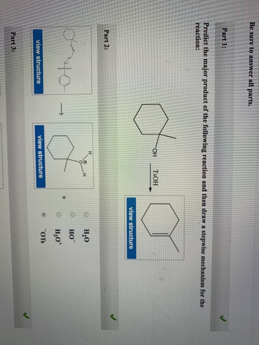 Solved Be sure to answer all parts. Part 1: Predict the | Chegg.com