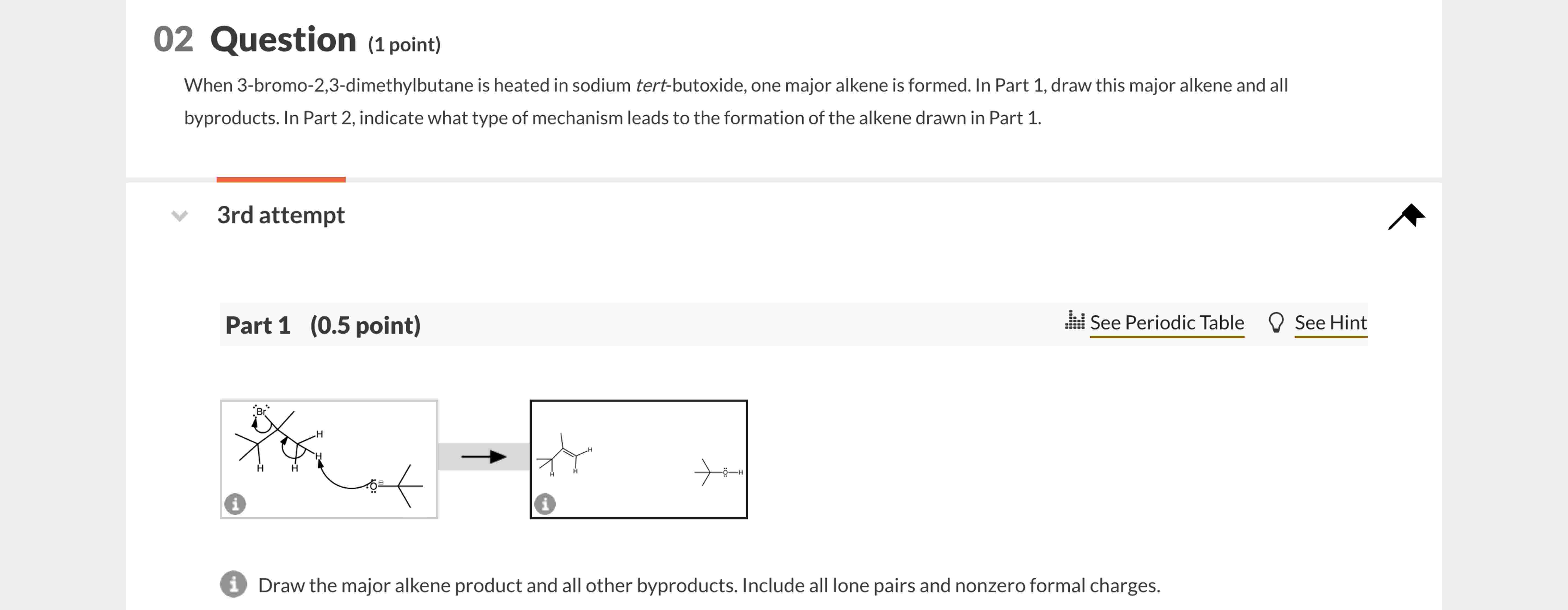 Solved 02 ﻿Question (1point)When 3-bromo-2,3-dimethylbutane | Chegg.com
