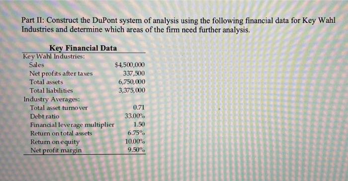 Solved Construct the DuPont system of analysis using the | Chegg.com