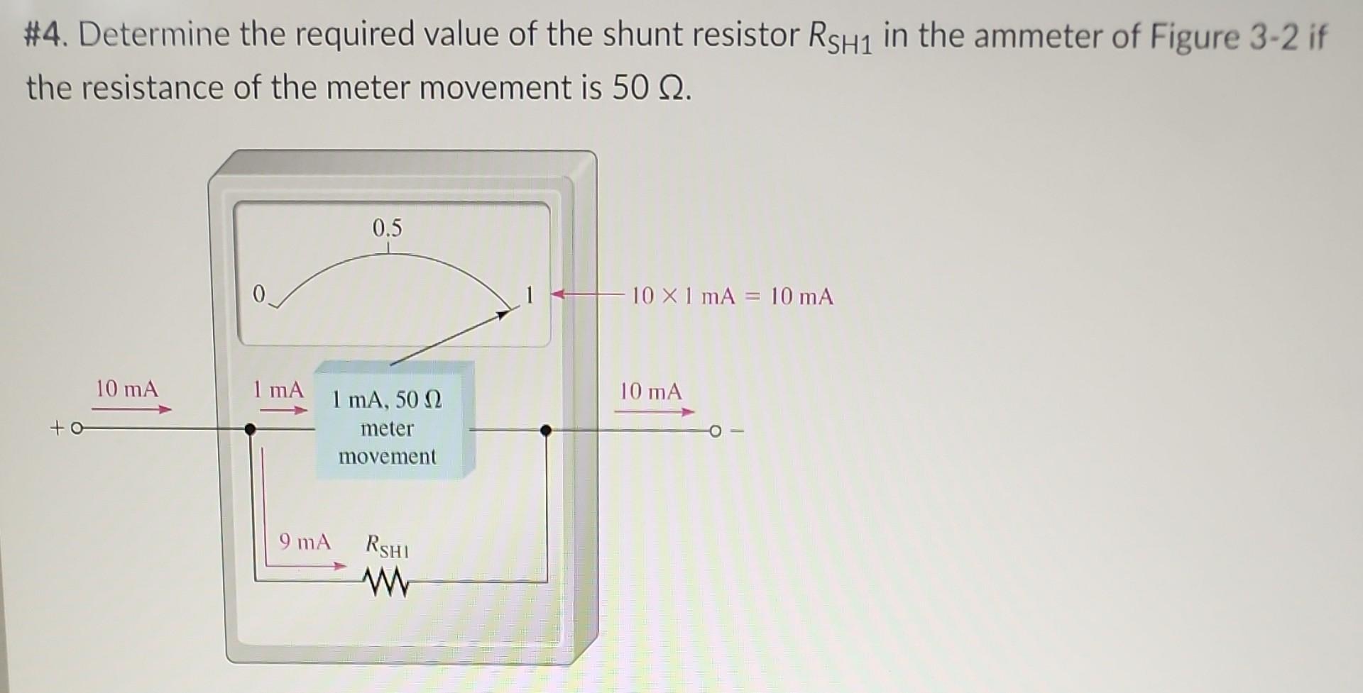 Calculate Shunt Resistor For Ammeter