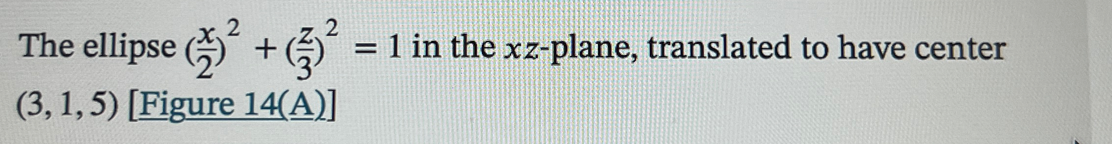 Solved The ellipse (x2)2+(z3)2=1 ﻿in the xz-plane, | Chegg.com