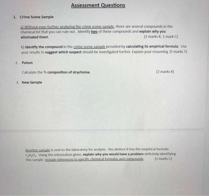 Solved Empirical and Molecular Formula Forensics The scene: | Chegg.com