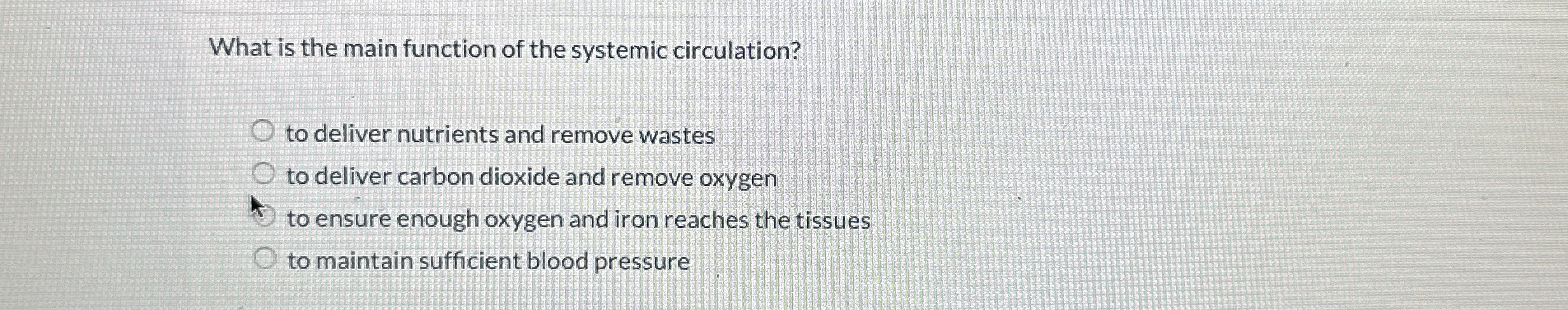 Solved What is the main function of the systemic | Chegg.com