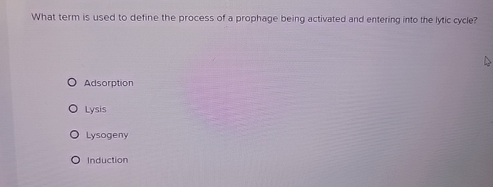 Solved What term is used to define the process of a prophage | Chegg.com