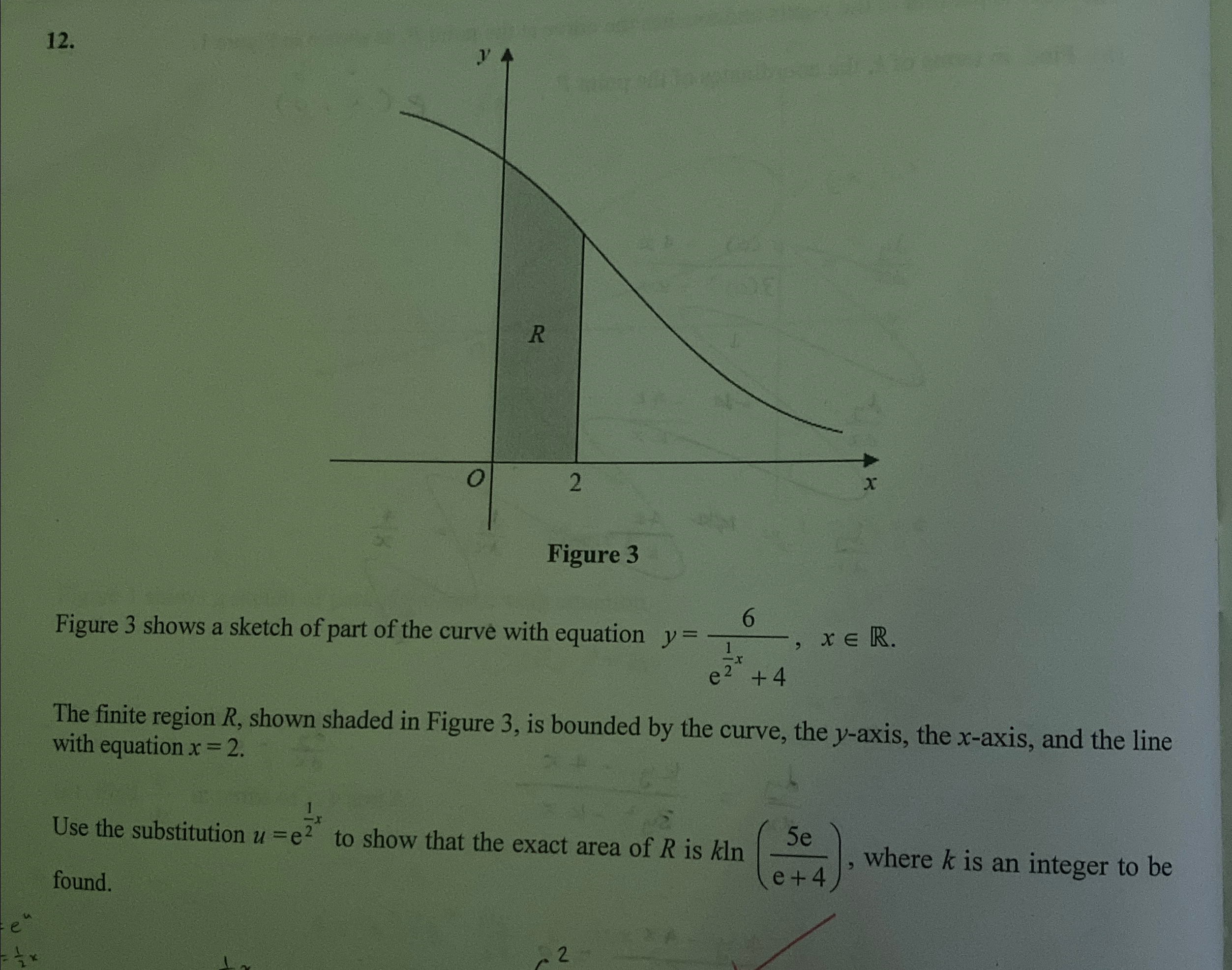 Solved Figure 3Figure 3 ﻿shows a sketch of part of the curve | Chegg.com