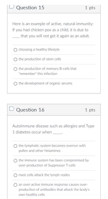 Solved Here is an example of active, natural immunity: If | Chegg.com
