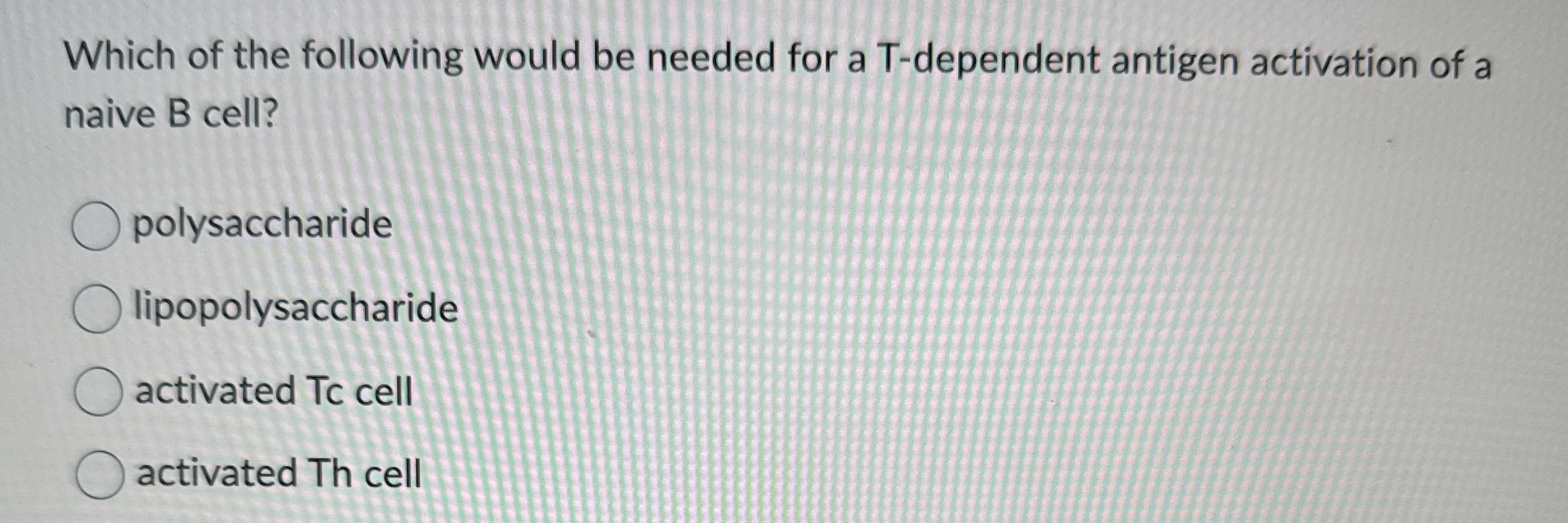 Solved Which of the following would be needed for a | Chegg.com