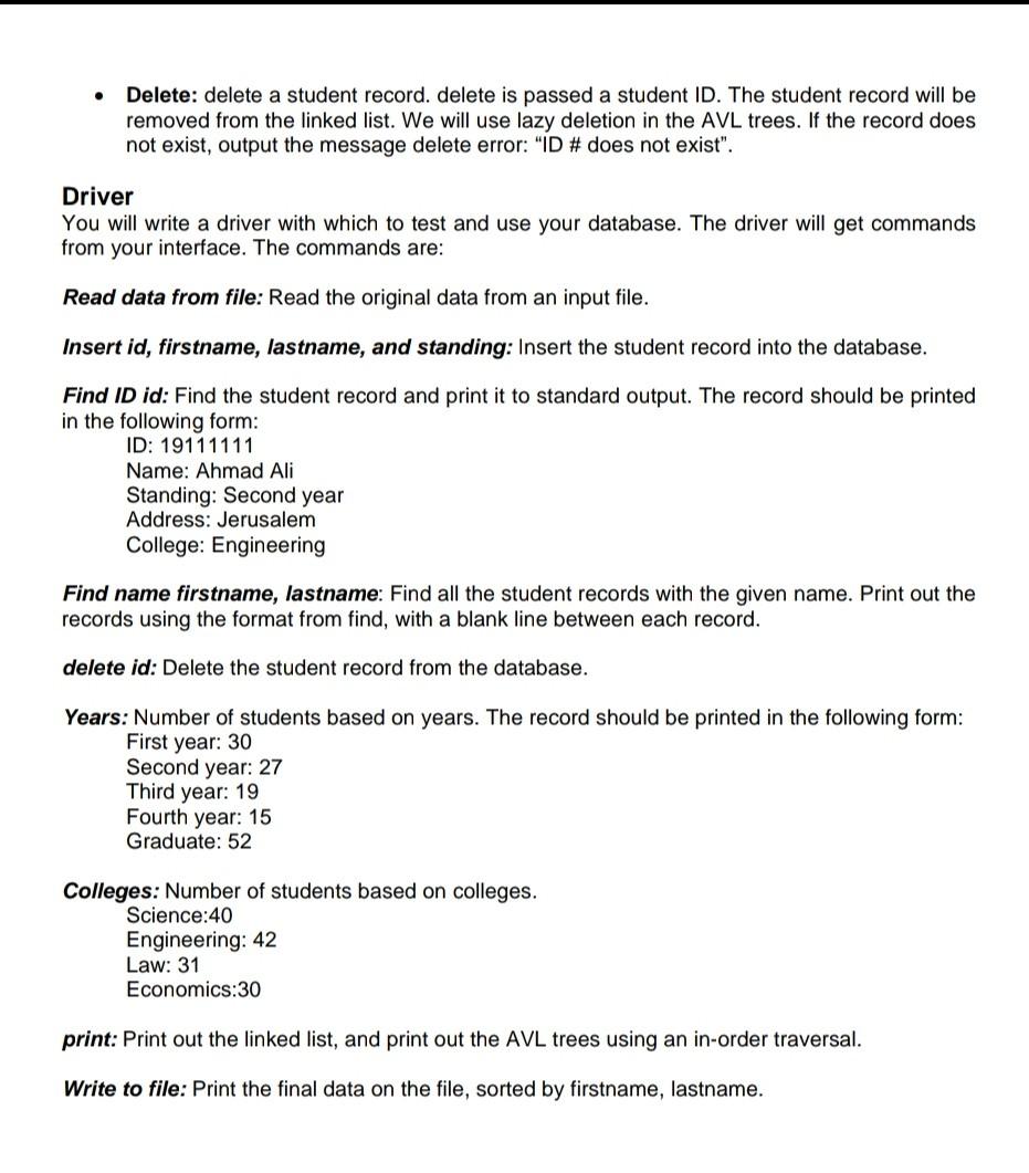 Solved We are going to create a student records database. A | Chegg.com