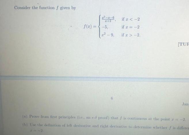 Solved Consider the function f ﻿given | Chegg.com
