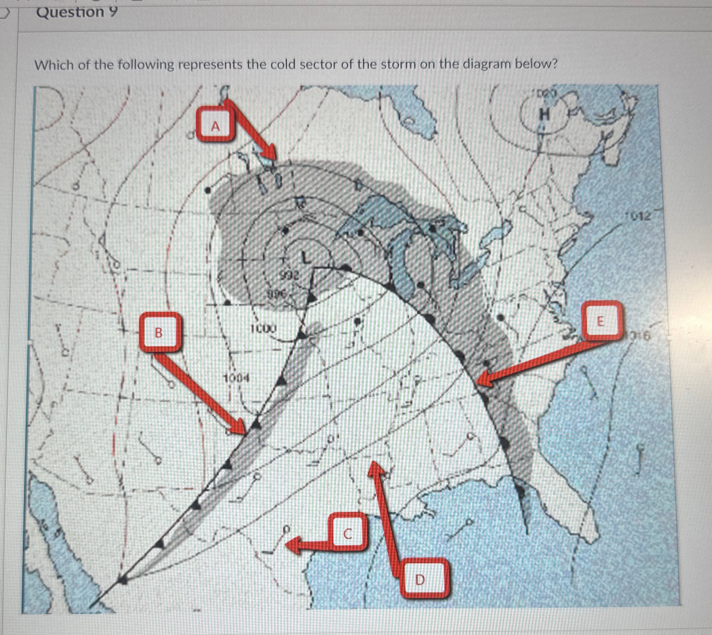 Question 9Which of the following represents the cold | Chegg.com