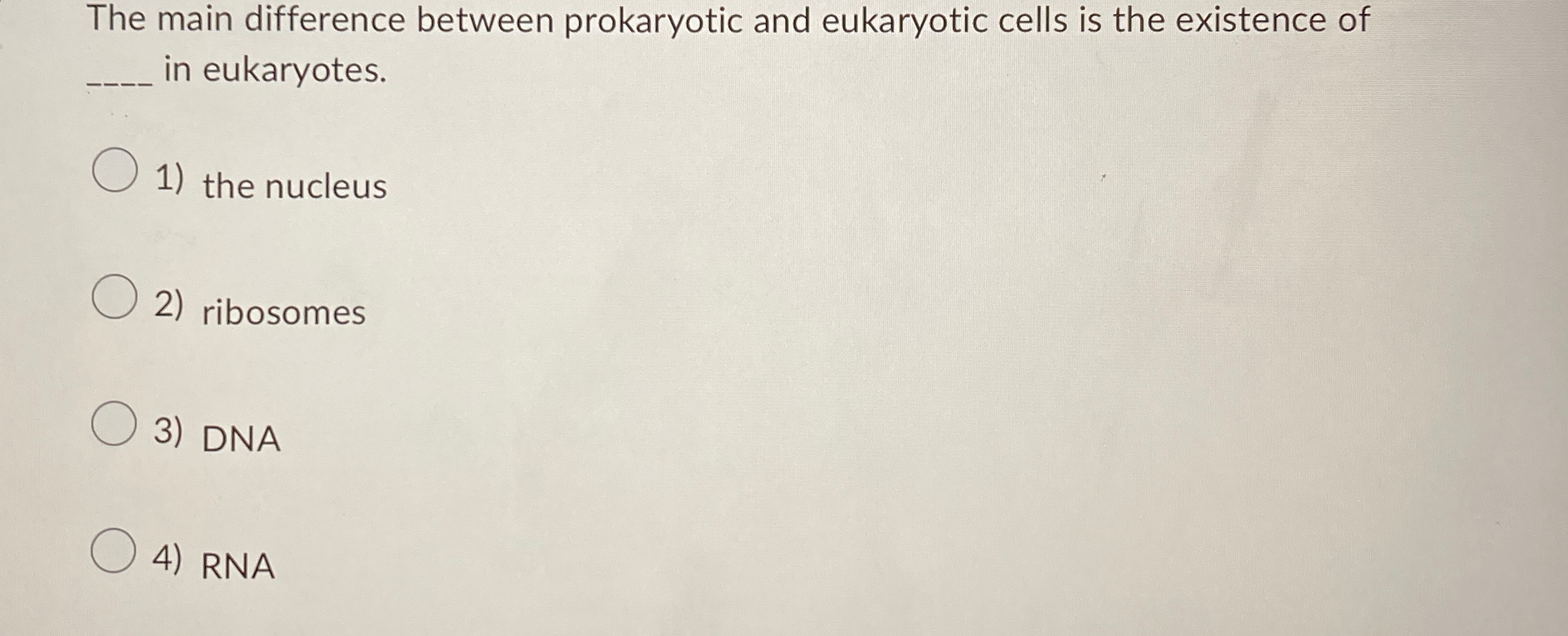 Solved The main difference between prokaryotic and | Chegg.com