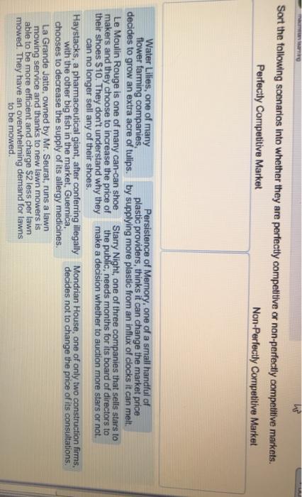 Solved 3 Sort the following scenarios into whether they are | Chegg.com