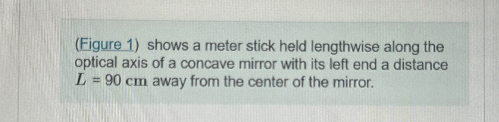 Solved (Figure 1) ﻿shows a meter stick held lengthwise along | Chegg.com