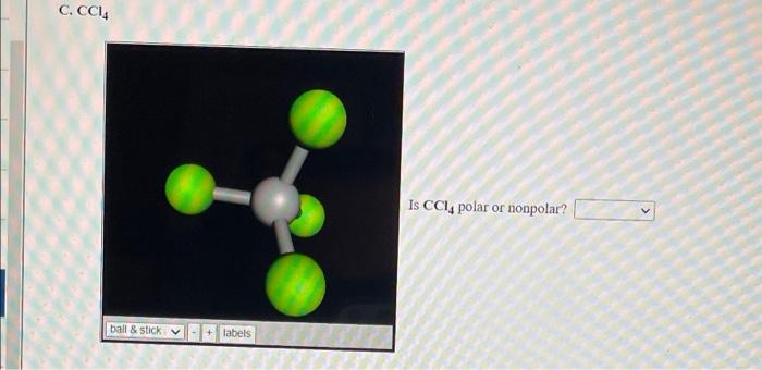 Solved A. CH20 IS CH20 polar or nonpolar? ball & stick | Chegg.com