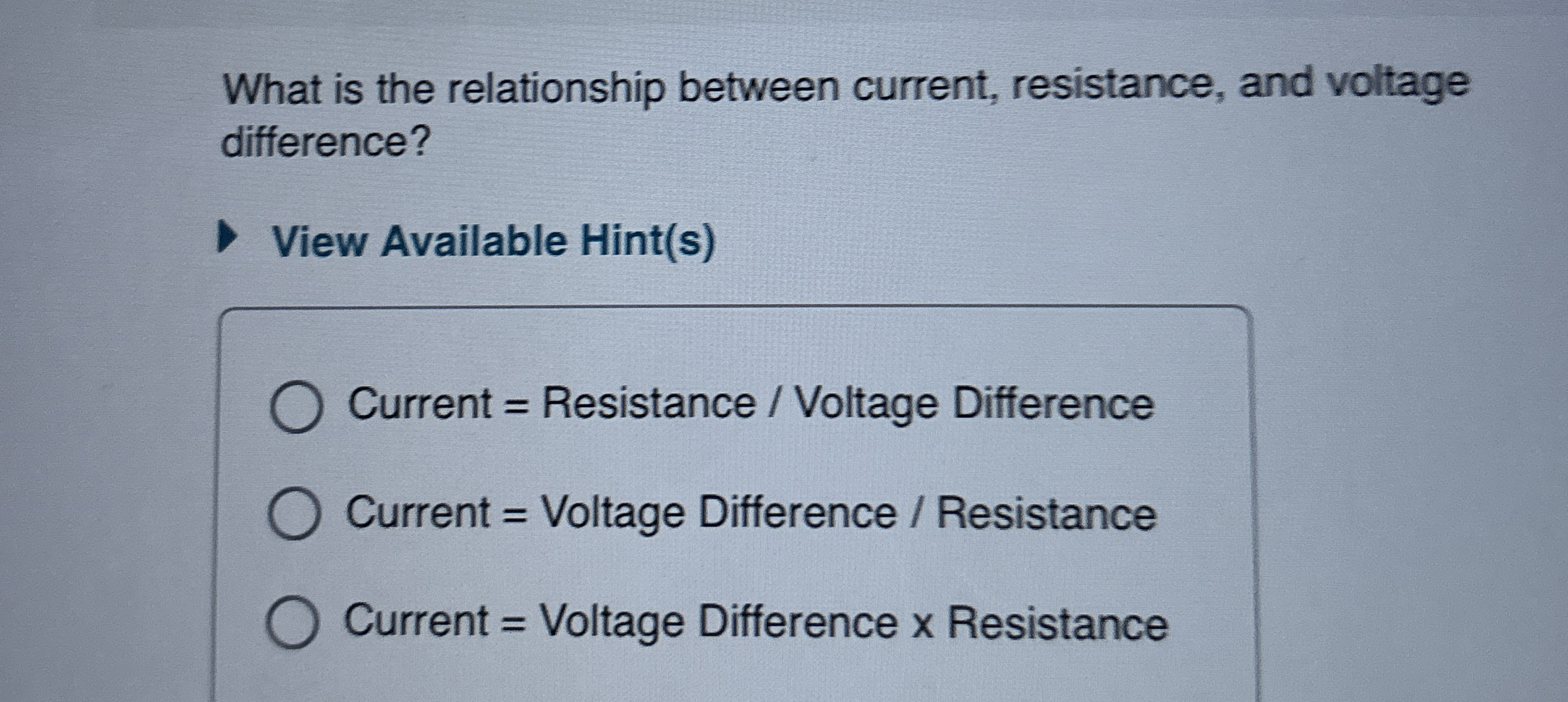 Solved What is the relationship between current, resistance, | Chegg.com
